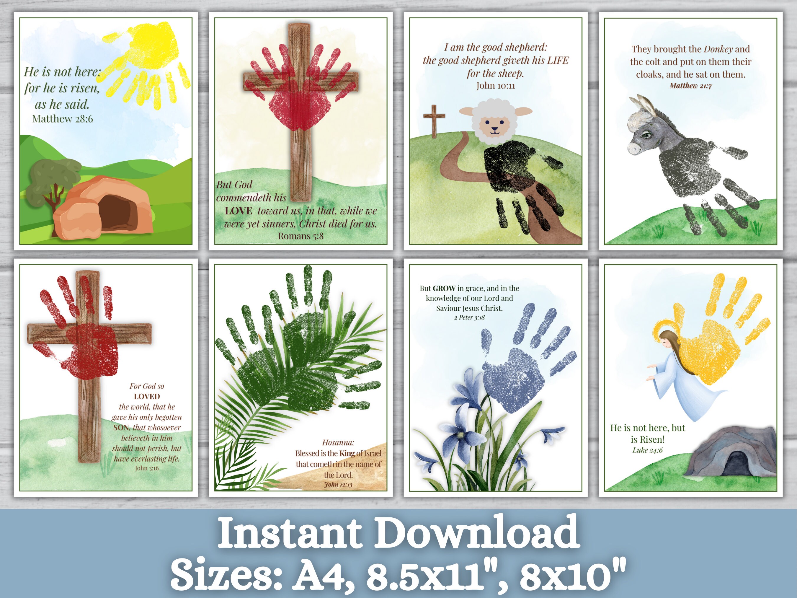 Christian Easter Handprint Craft Art, Religious Easter Crafts for Kids ...