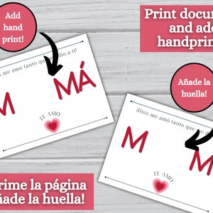 Spanish Handprint Art, Mom Handprint Craft, Christian Valentine ...