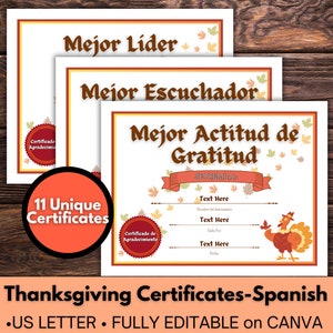 Editable Spanish Kids Certificate, Spanish Certificate of Achievement ...