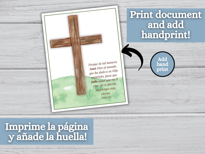 Spanish Christian Easter Handprint Craft Art, Religious Craft for Kids ...