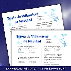 Spanish Christmas Carol Trivia, Christmas Song Trivia Game, Spanish ...