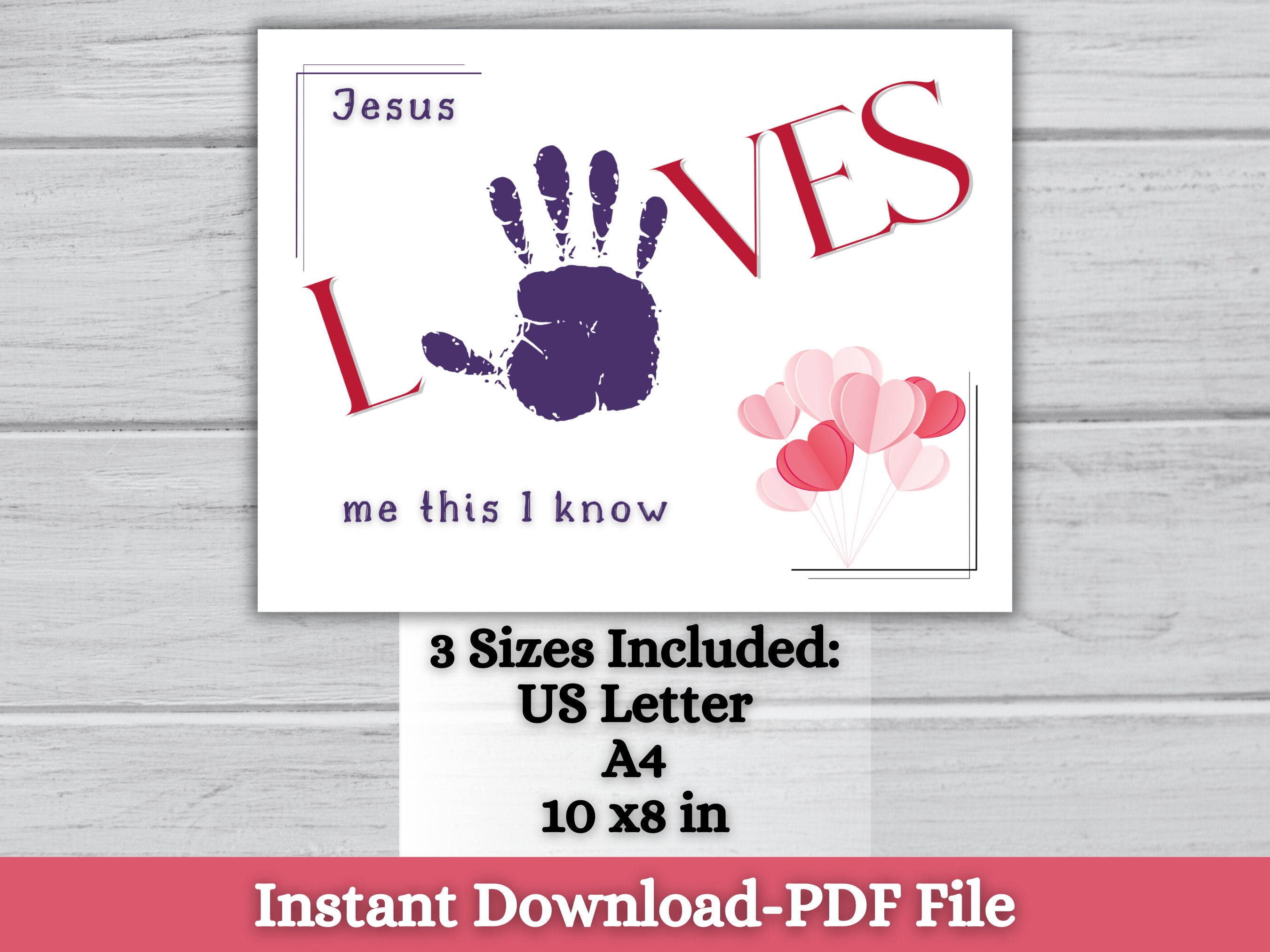 Christian Handprint Art, Handprint Craft, Jesus Loves Me This I Know ...