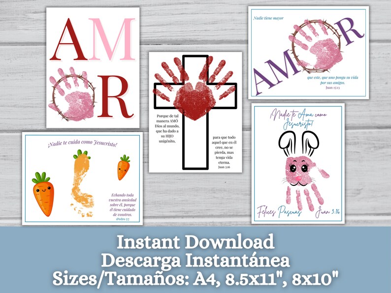 Spanish Christian Easter Handprint Footprint Craft Art, Religious ...