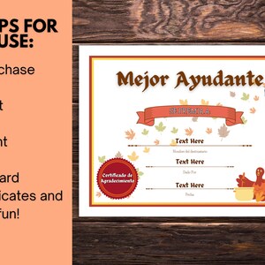 Editable Spanish Kids Certificate, Spanish Certificate of Achievement ...