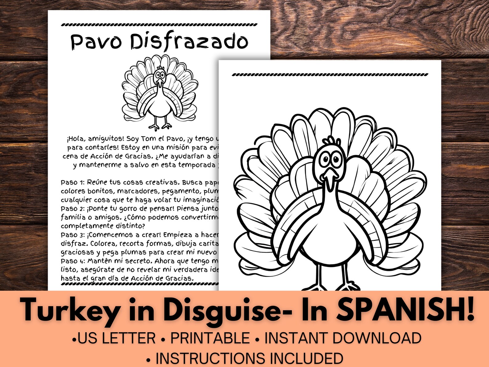 Disguise a Turkey, Turkey in Disguise in Spanish, Spanish Thanksgiving ...