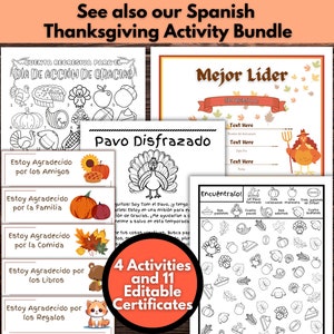 Disguise a Turkey, Turkey in Disguise in Spanish, Spanish Thanksgiving ...