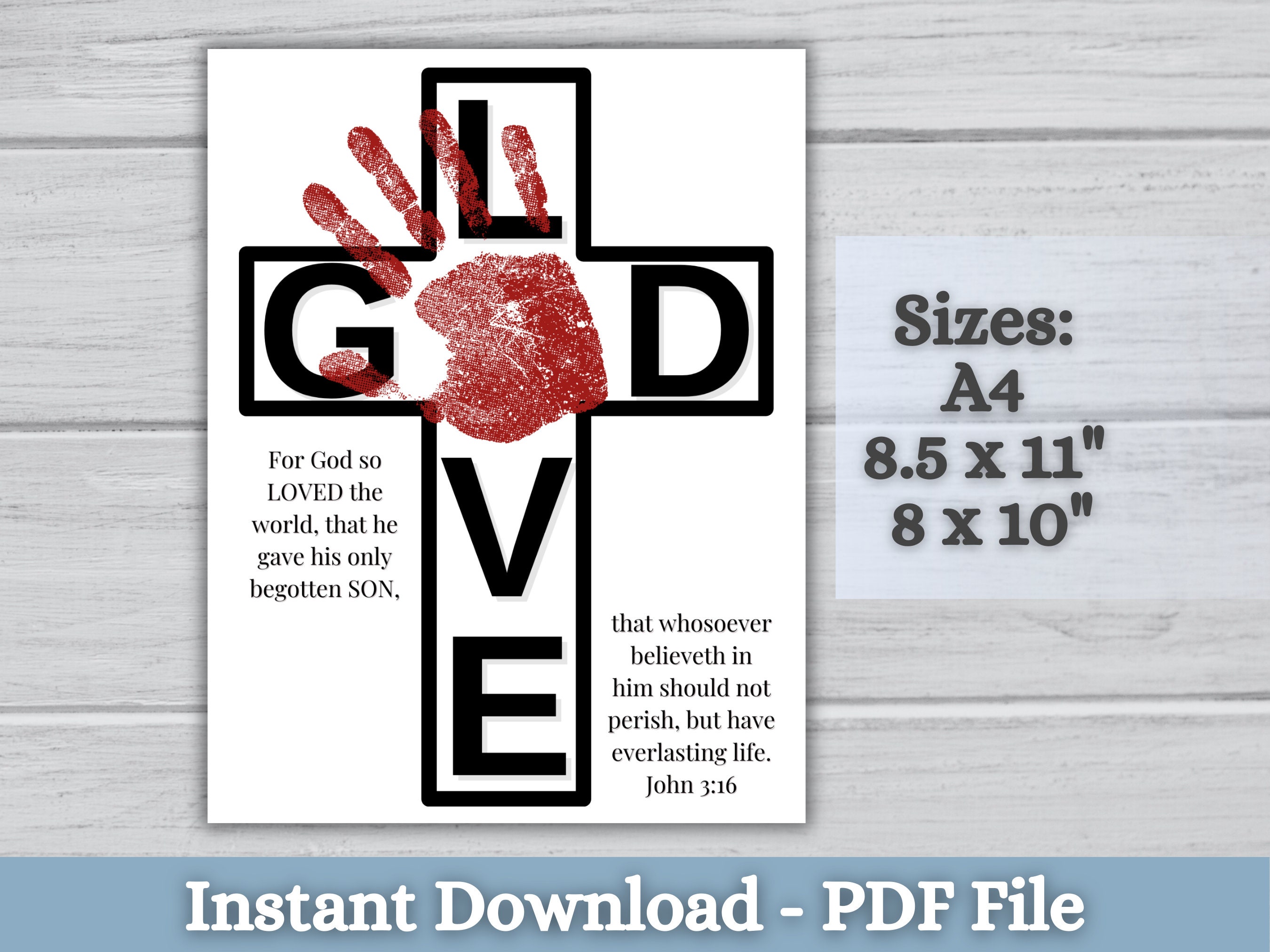 Christian Easter Handprint Craft Art, Religious Craft for Kids Toddler ...