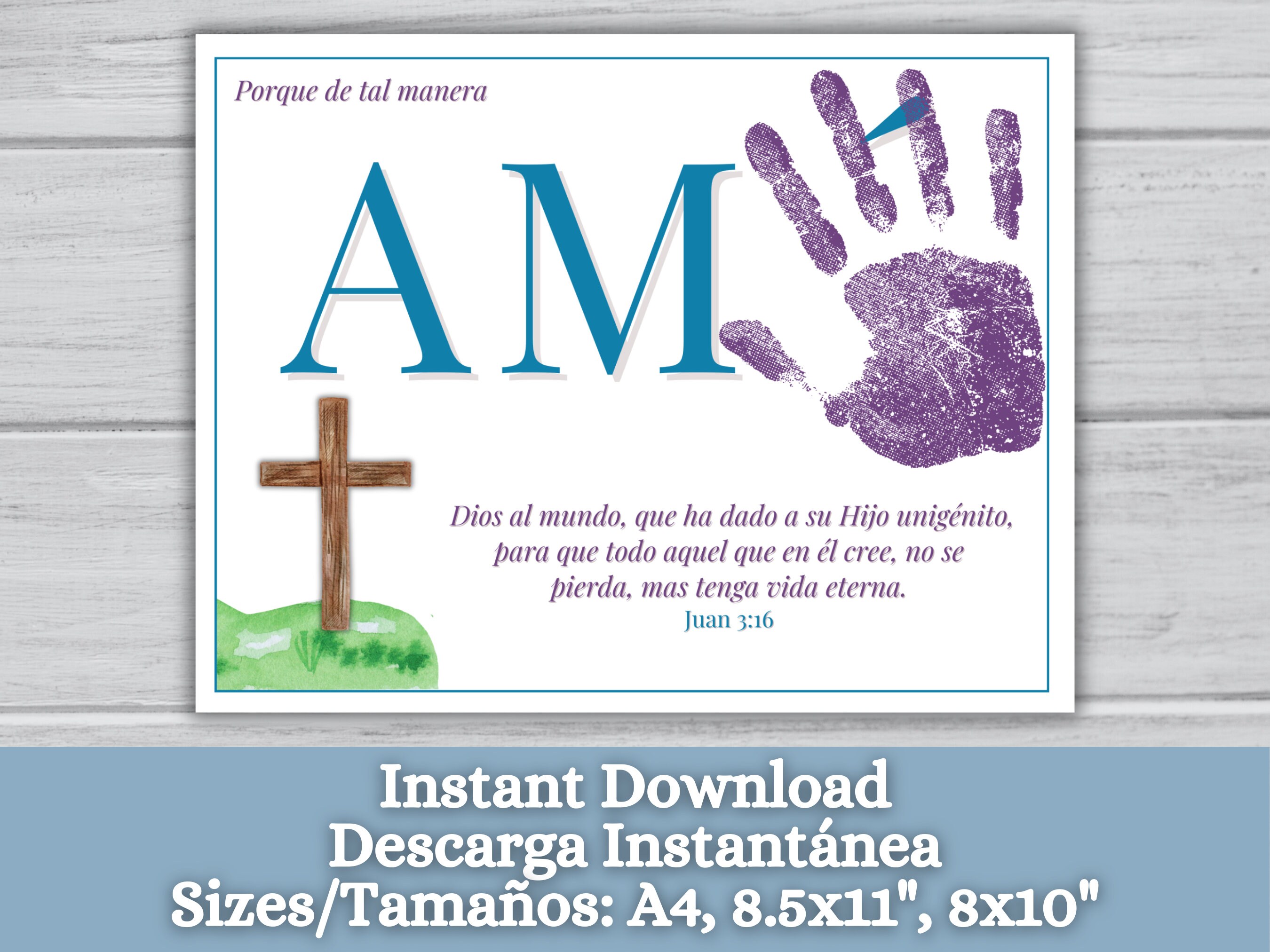 Spanish Christian Easter Handprint Craft Art, Religious Craft for Kids ...
