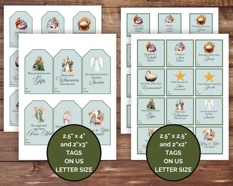 Editable Nativity Christmas Gift Tag, Merry Christmas Tag, Christmas ...