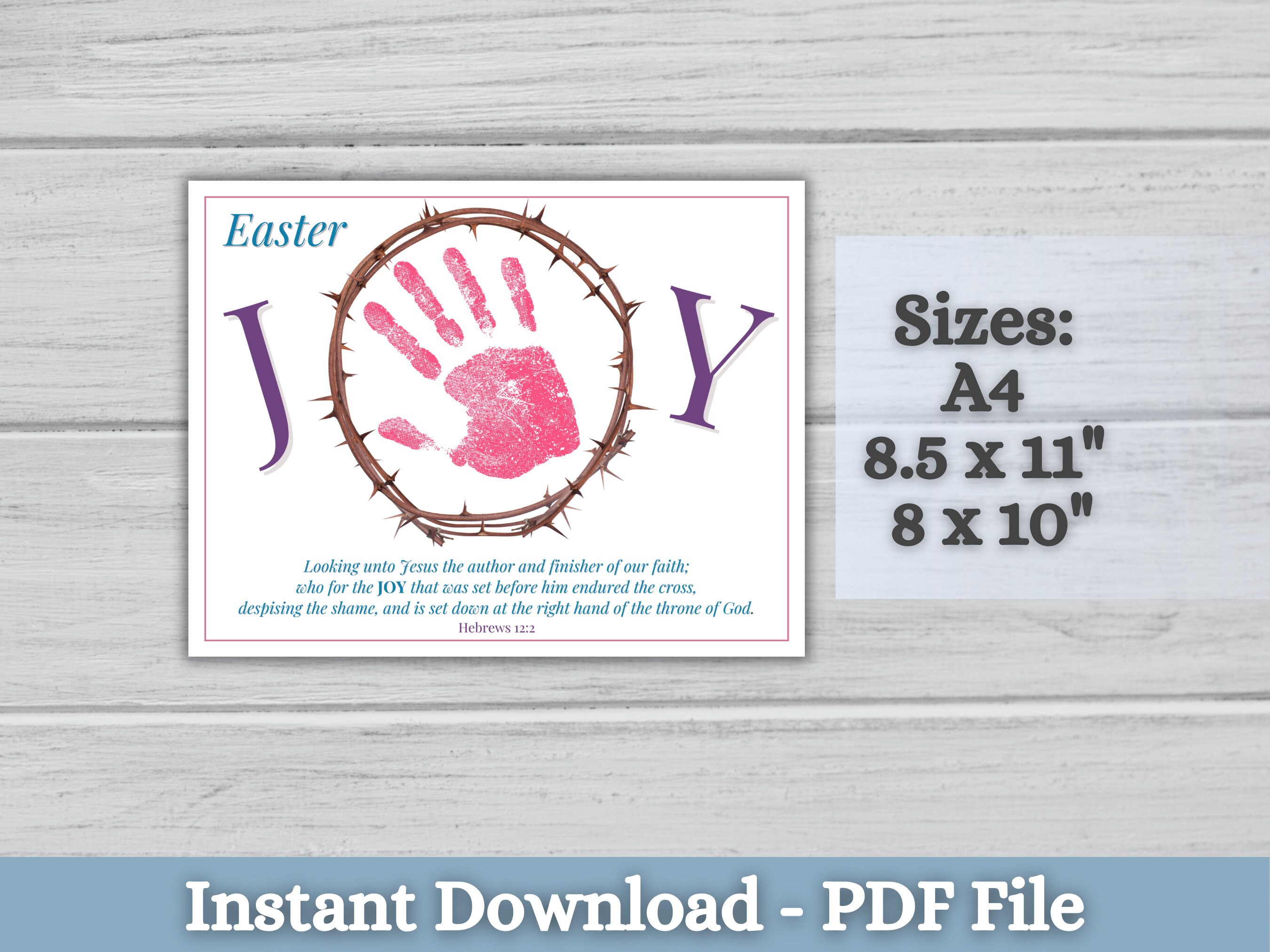 Christian Easter Joy Handprint Craft Art, Religious Craft for Kids ...
