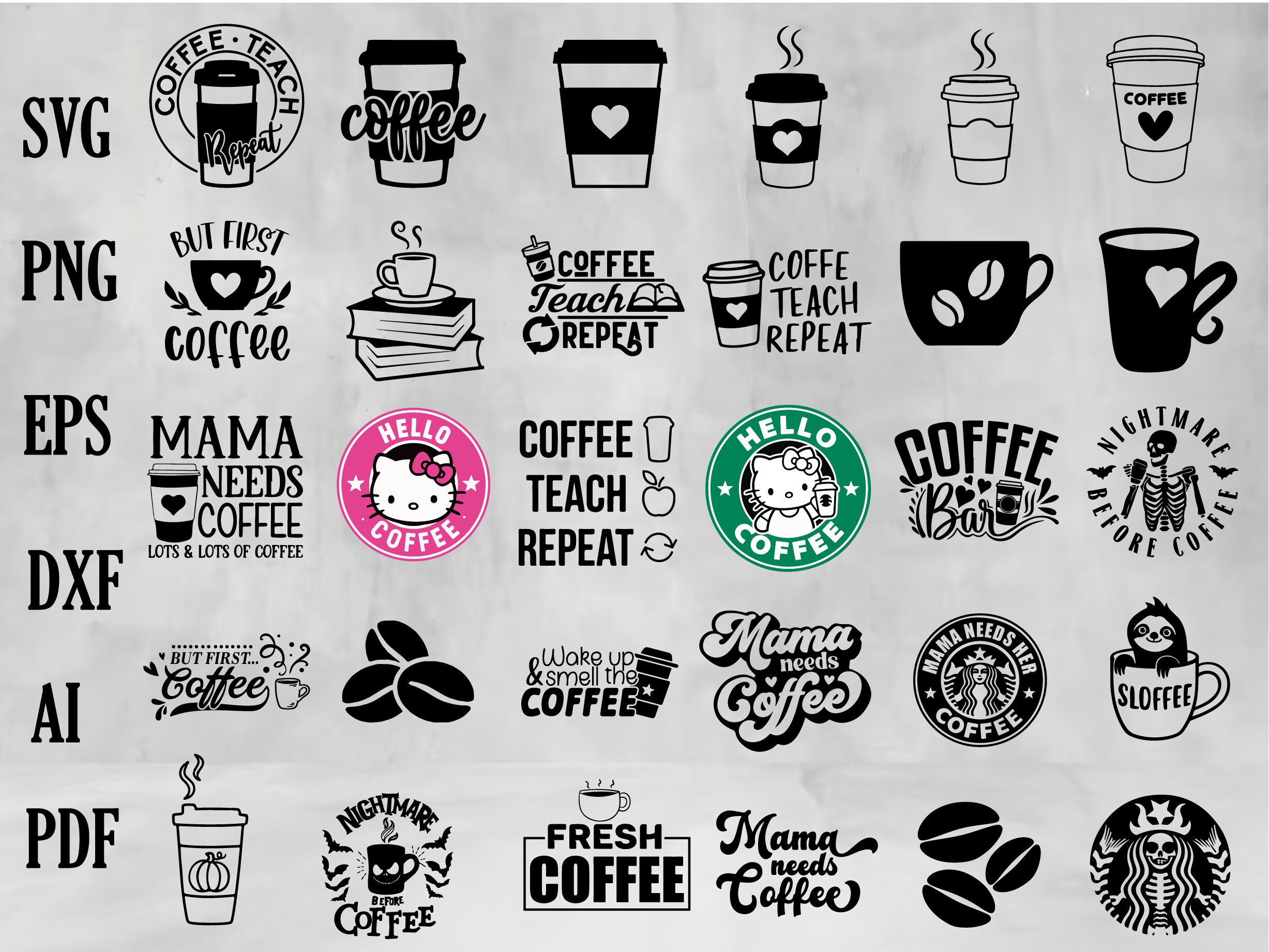Coffee Svg Bundle Coffee Svg Mug Svg Bundle Funny Coffee - Etsy