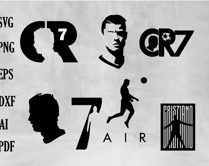 Cristiano Ronaldo Svg, Cr7 Svg, Cut File, Ronaldo Png, 7 Svg, World Cup ...