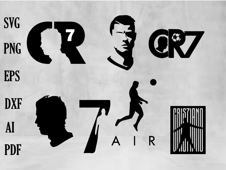 Cristiano Ronaldo Svg, Cr7 Svg, Cut File, Ronaldo Png, 7 Svg, World Cup ...