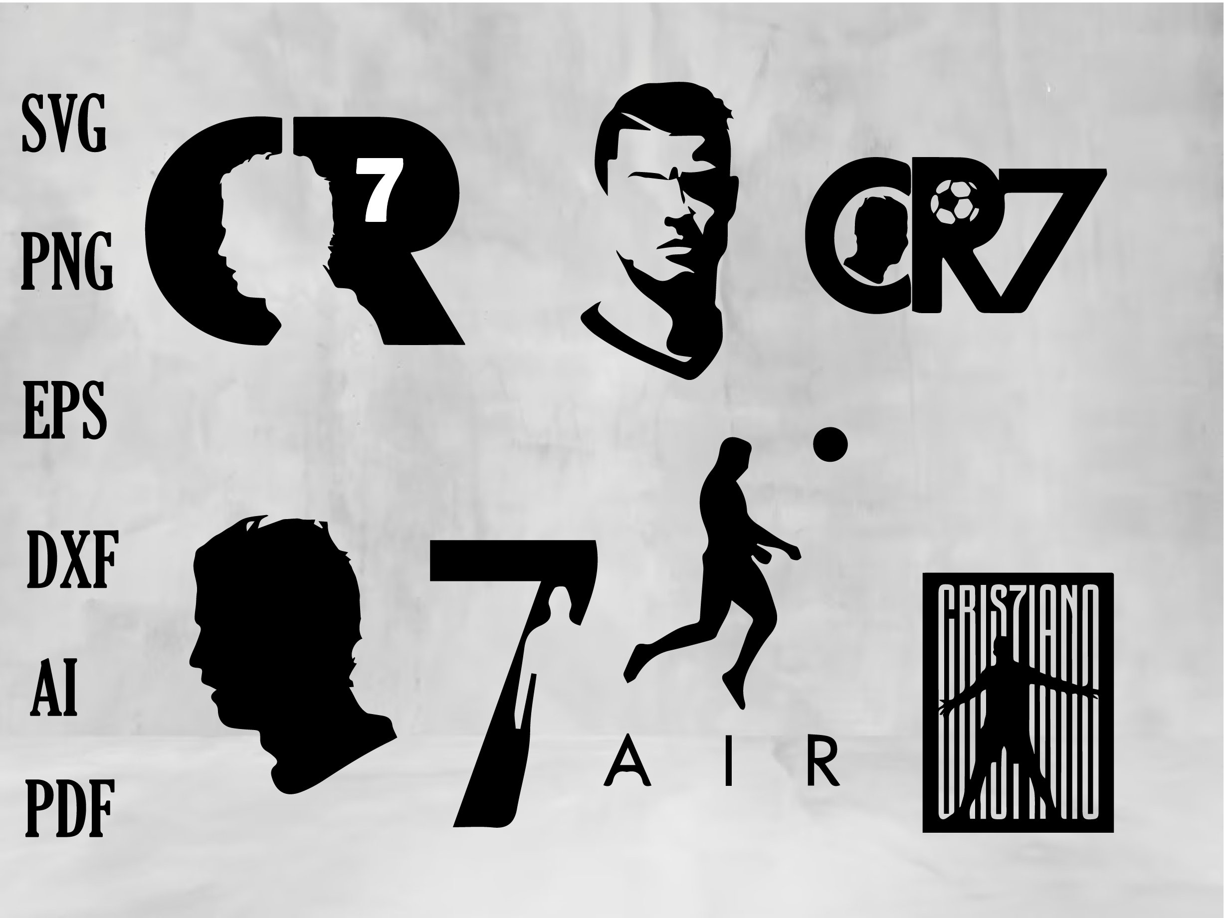 Cristiano Ronaldo Svg, Cr7 Svg, Cut File, Ronaldo Png, 7 Svg, World Cup ...