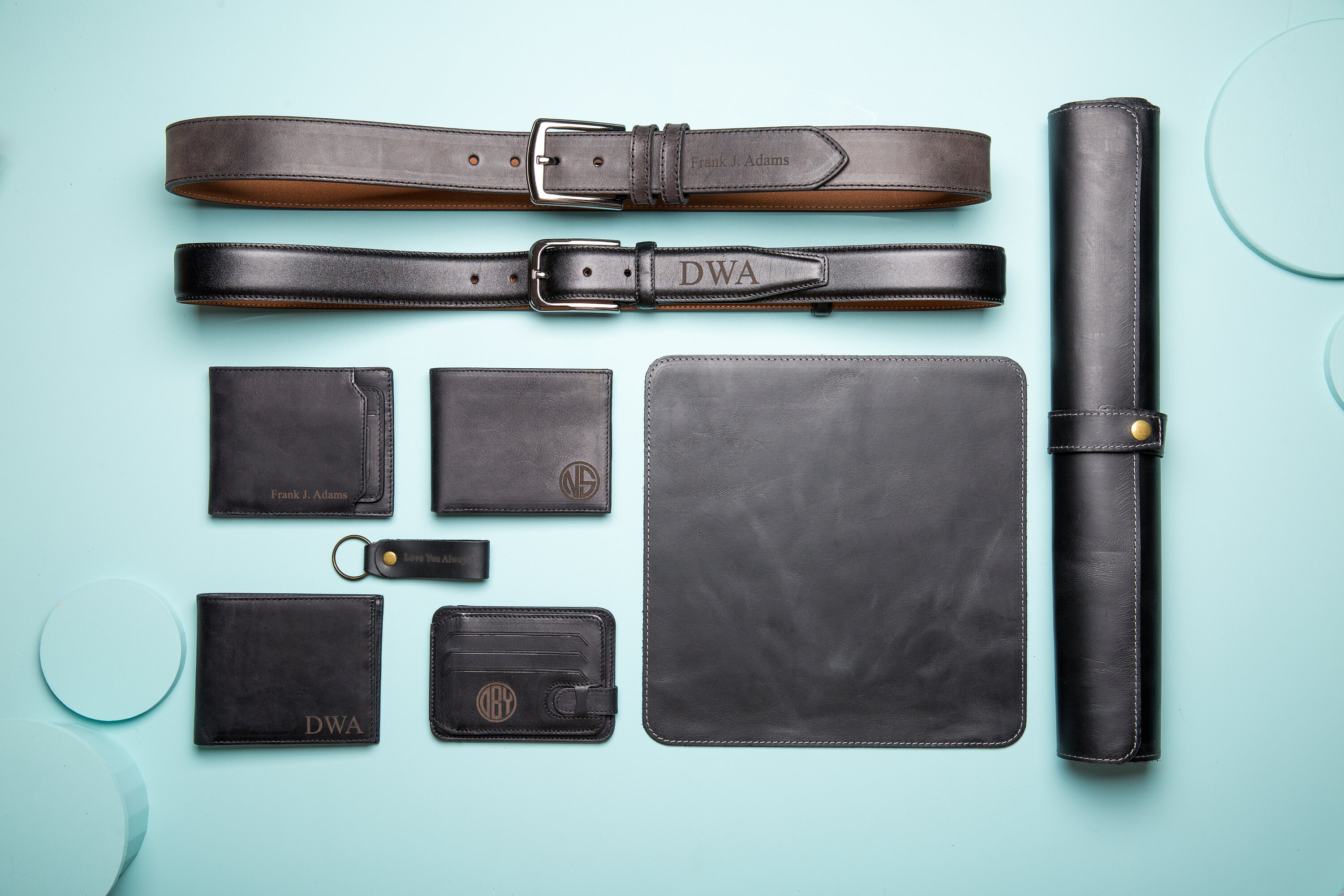 Personalized Leather Desk Pad, Custom Logo Mousepad, Gift for Boss ...