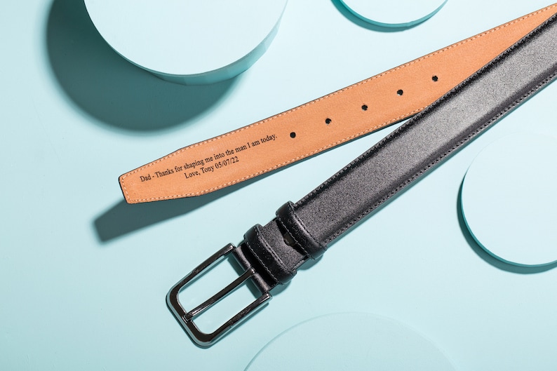 Custom Leather Belt, Personalized Genuine Leather Belt, Father of the ...