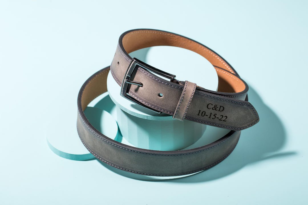 Personalized Leather Belt, Monogrammed Belt, Full Grain Leather Belt ...