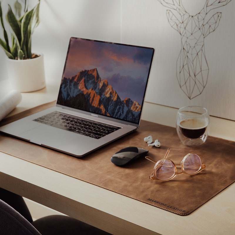 Large Monogram Desk Pad - Etsy