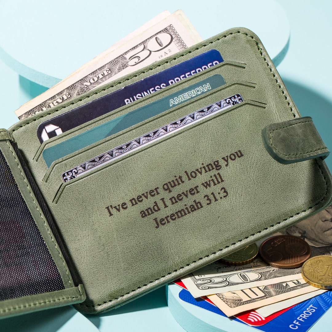 Minimalist Design Wallet, Personalized Wallet, Slim Leather Card Holder ...