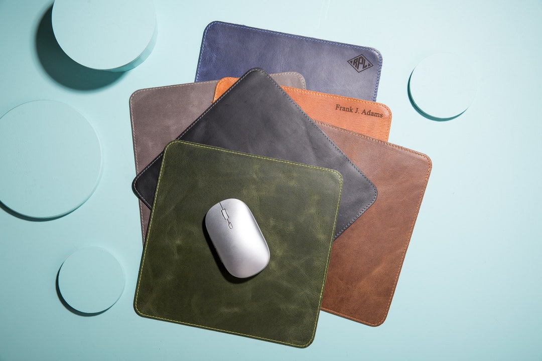 Personalized Office Mouse Pad, Custom Name Mousepad, Leather Mouse Pad ...