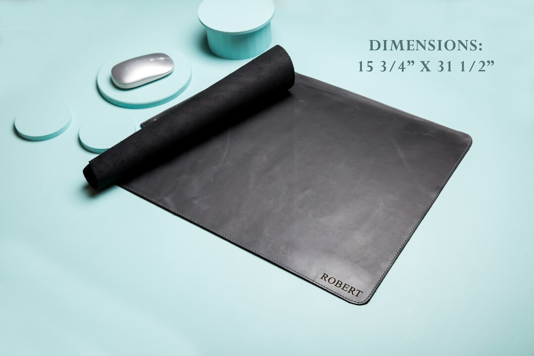 Leather Desk Mat, Modern Desk Décor, Custom Logo Mousepad, Large Mouse ...