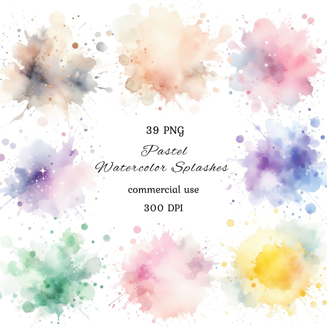 Pastel Watercolor Splash Png, Splash Background, Color Splash Clipart ...