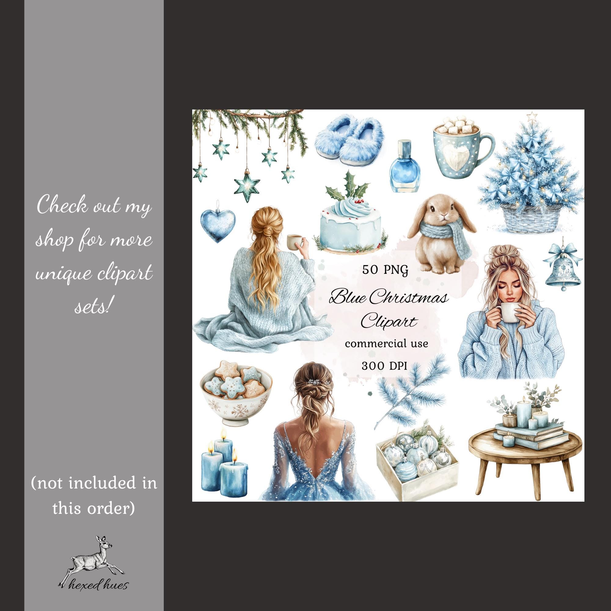 Pink Winter Clipart Png Bundle, Pink Christmas Png, Watercolor Winter ...