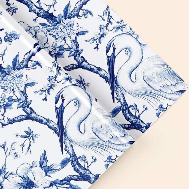 Blue Chinoiserie Seamless Pattern, Chinoiserie Floral Seamless ...