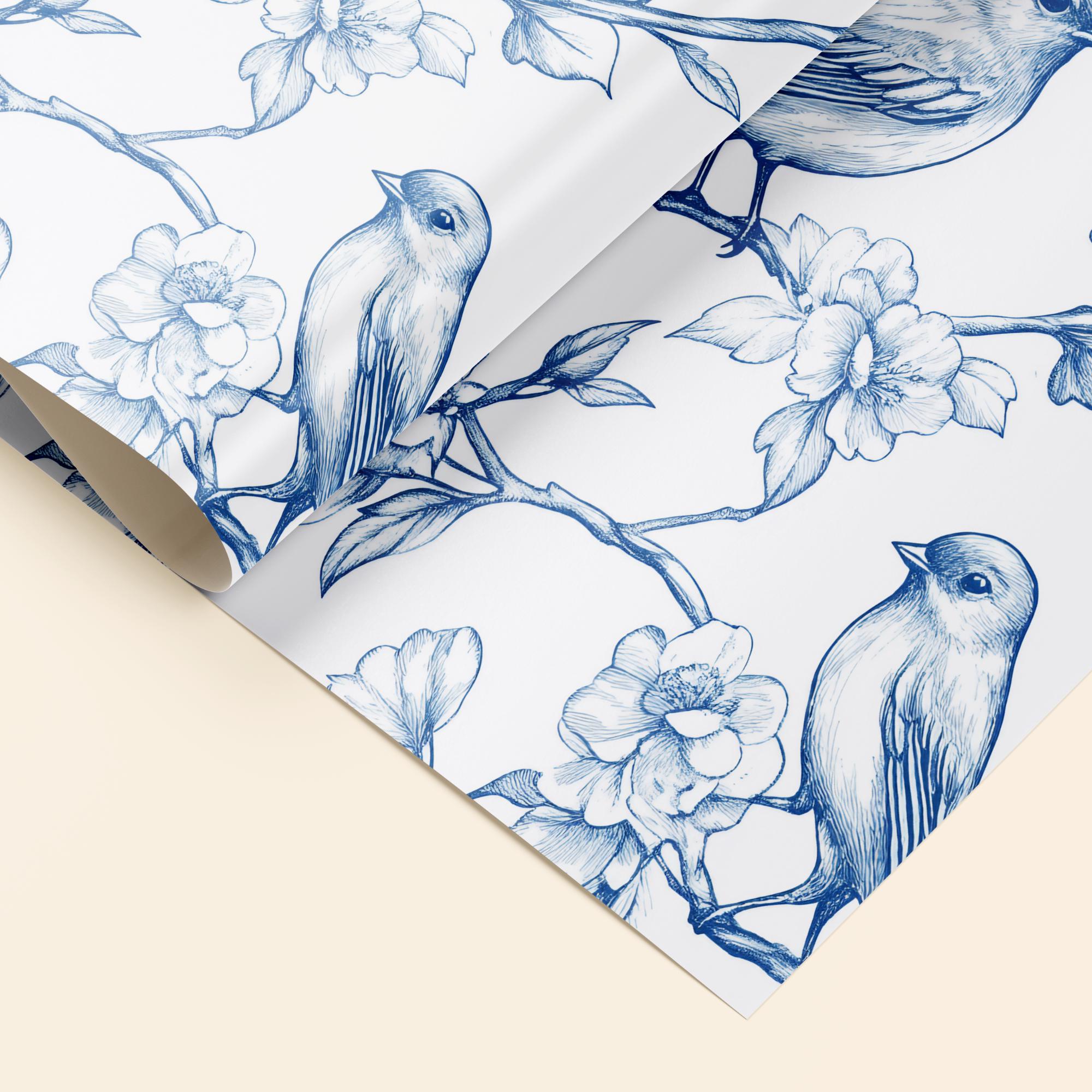 Blue Chinoiserie Seamless Pattern, Chinoiserie Floral Seamless ...