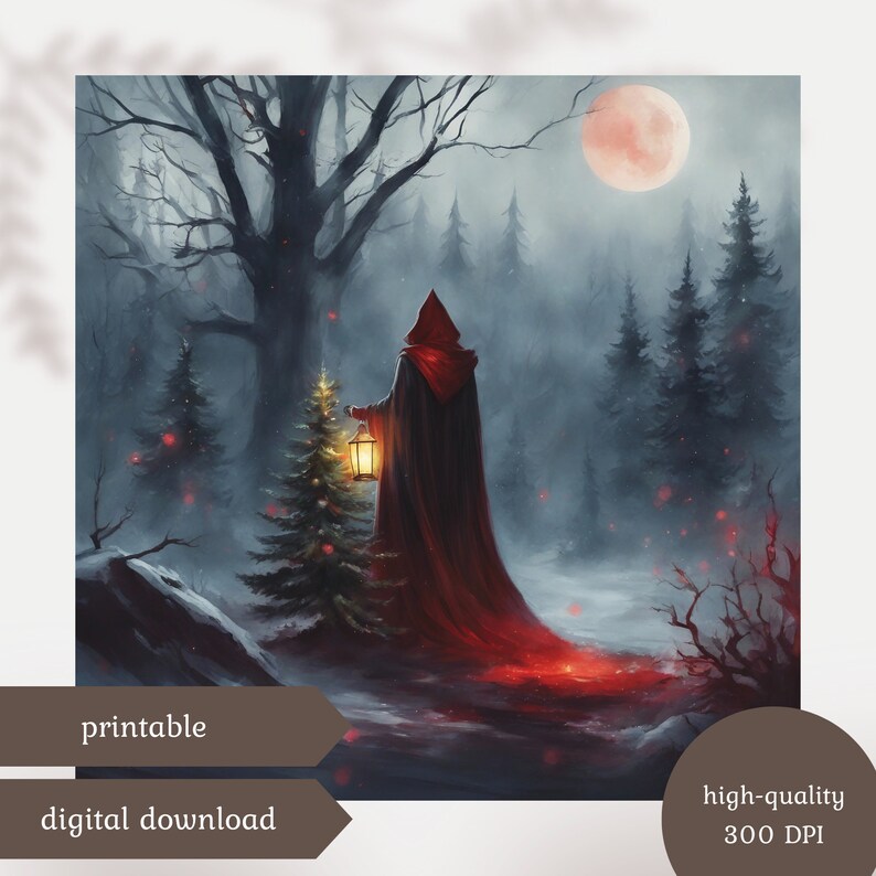 Yule Celebration Wall Art, Winter Solstice, Pagan Wall Art, Witchcraft ...