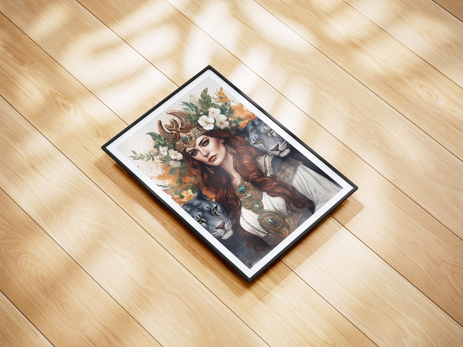 Freya Goddess Wall Art, Watercolor, Norse Goddess Print, Norse ...