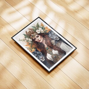 Freya Goddess Wall Art, Watercolor, Norse Goddess Print, Norse ...