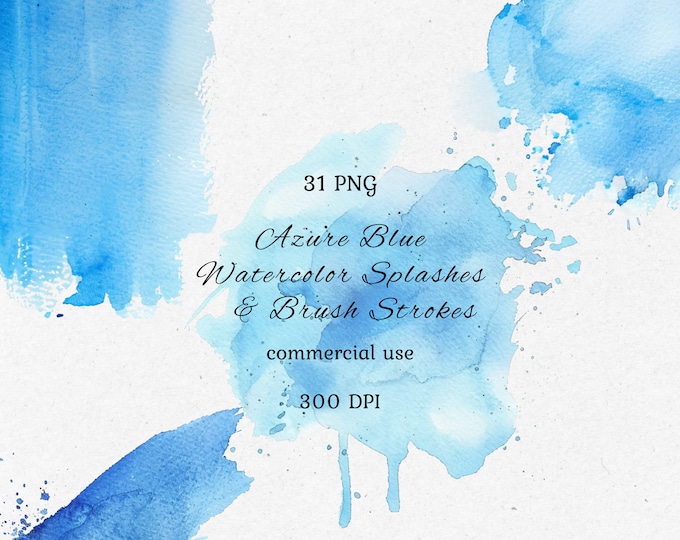 Monochromatic Blue Splashed Colors PNG Clipart. Deep to Light Blue ...