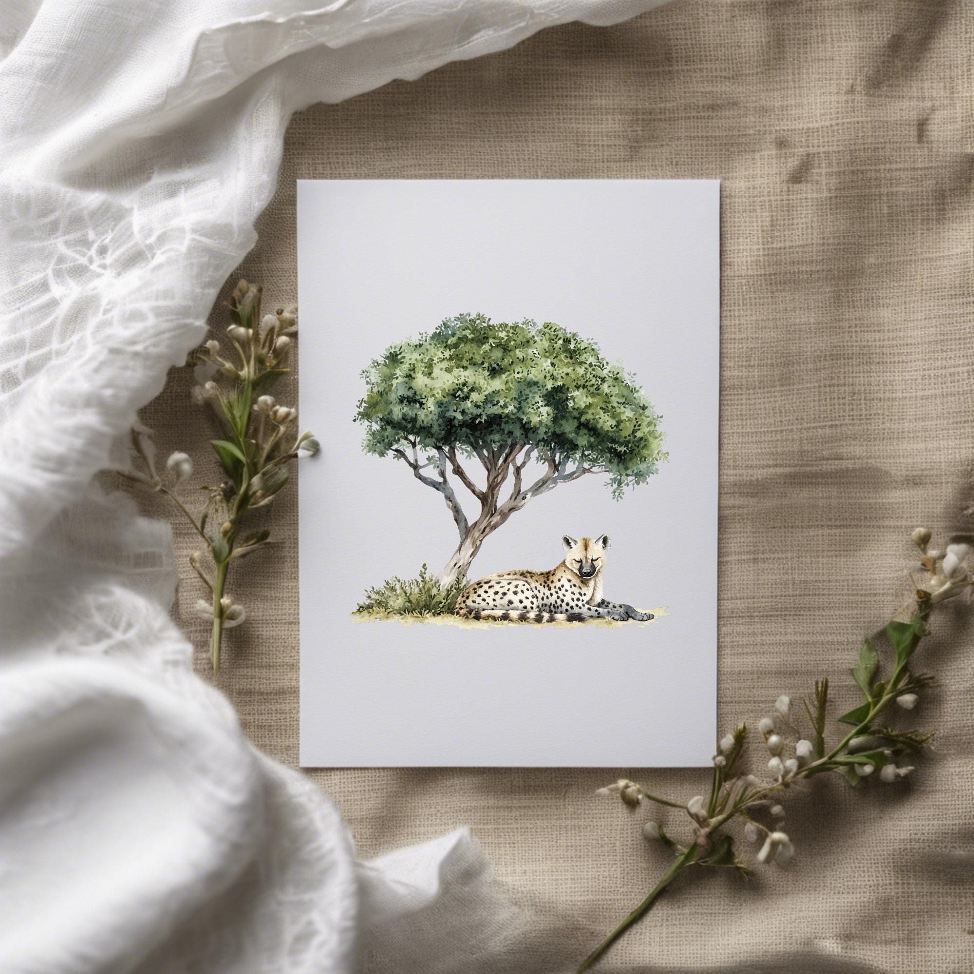 Watercolor Safari Animals Clipart Png Bundle, African Savanna, Safari ...