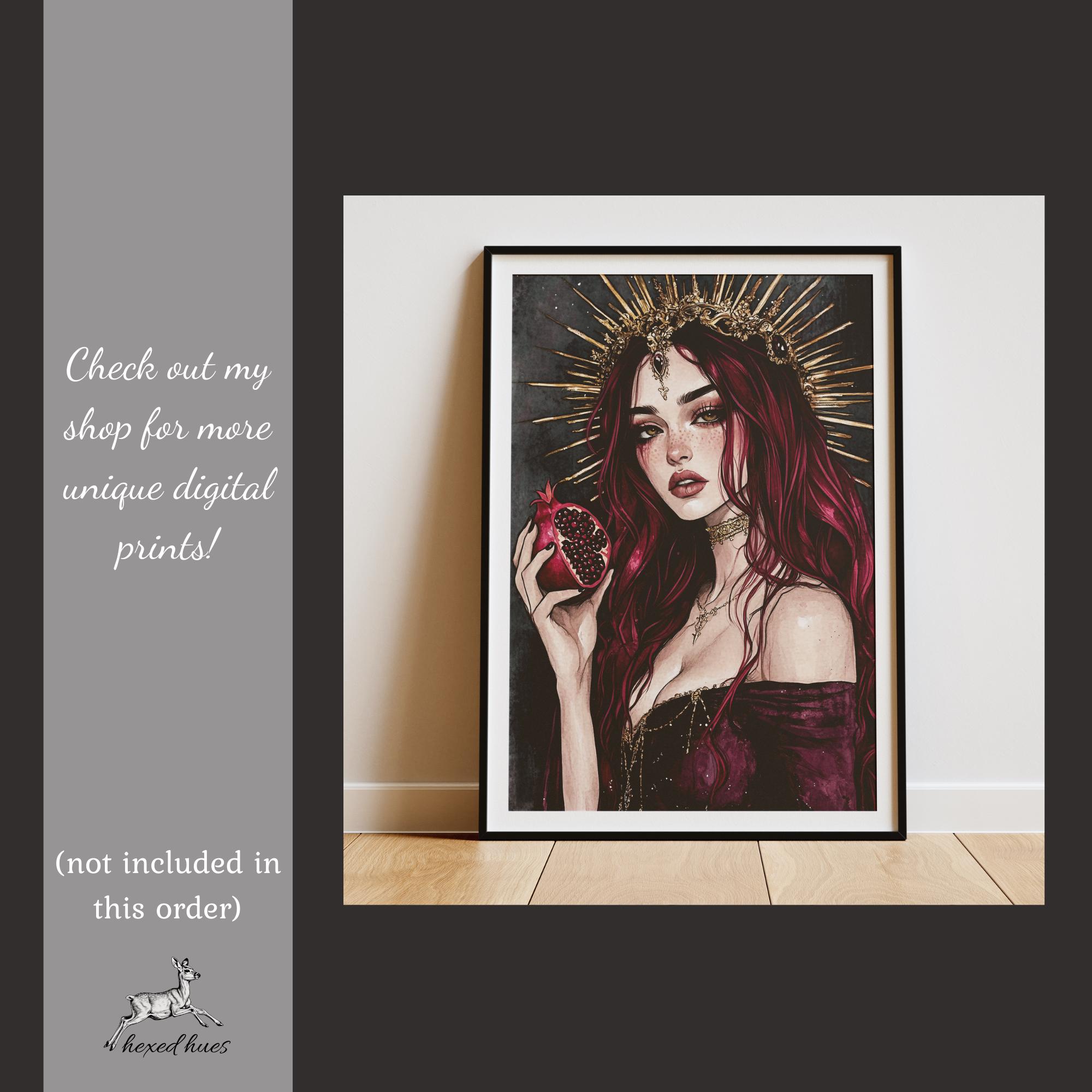 Artemis Art Print, Artemis Goddess of the Hunt, Artemis Altar Decor ...