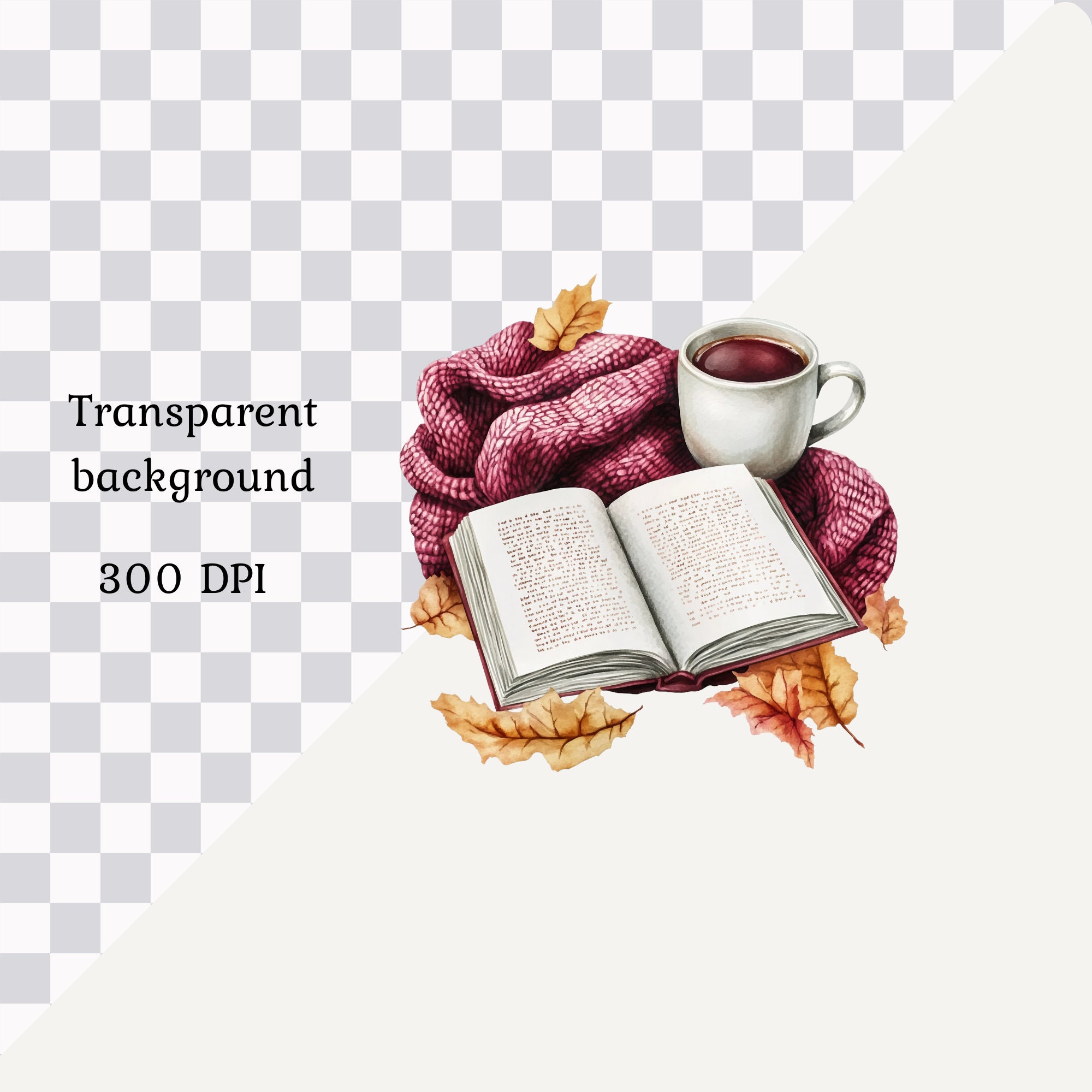 Autumn Clipart Png Bundle, Cozy Autumn Clipart, Fall Clipart Png ...