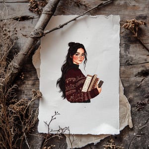 Cozy Reading Clipart Png Bundle, Bookworm, Book Lover Clipart ...