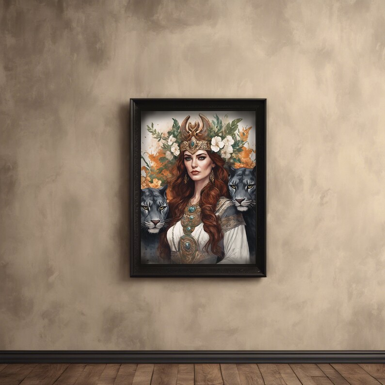 Freya Goddess Wall Art, Watercolor, Norse Goddess Print, Norse ...