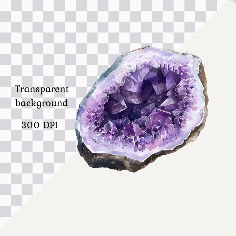 Crystal Gemstones Watercolor Clipart Png Bundle, Crystals Clipart ...