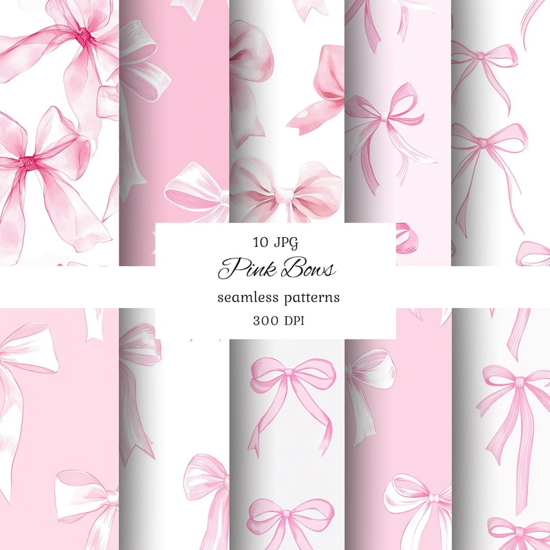 Pink Bow Background Image - Etsy