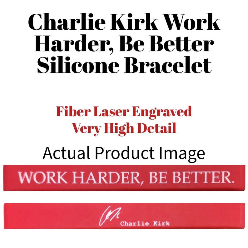 Red Silicone Bracelet: Work Harder, Be Better Daily Reminder - Etsy