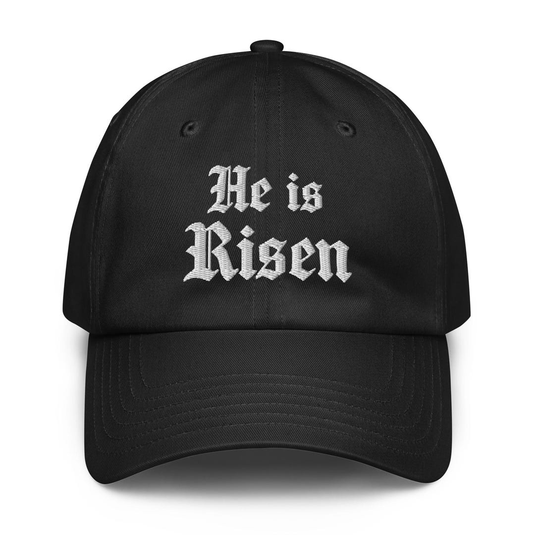 He is Risen Dad Hat, Christian Faith Baseball Cap, Adjustable Cotton ...