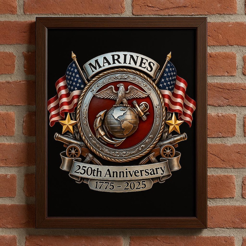 Marines Digital 250th Anniversary Emblem • Patriotic Artwork - Etsy