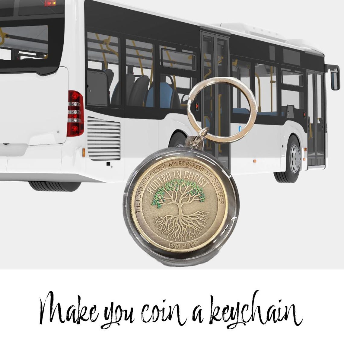 Christian Motivational Coin – Metal Faith Token 40mm Inspirational Gift ...