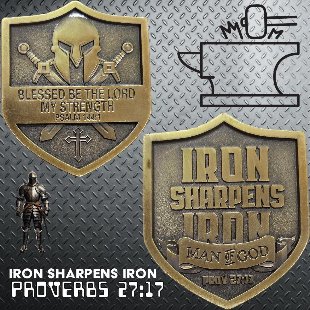 Iron Sharpens Iron Christian Challenge Coin: Inspirational Faith Token ...