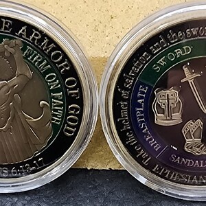 Christian Challenge Coin, Armor of God Put on the Whole Armor of God ...