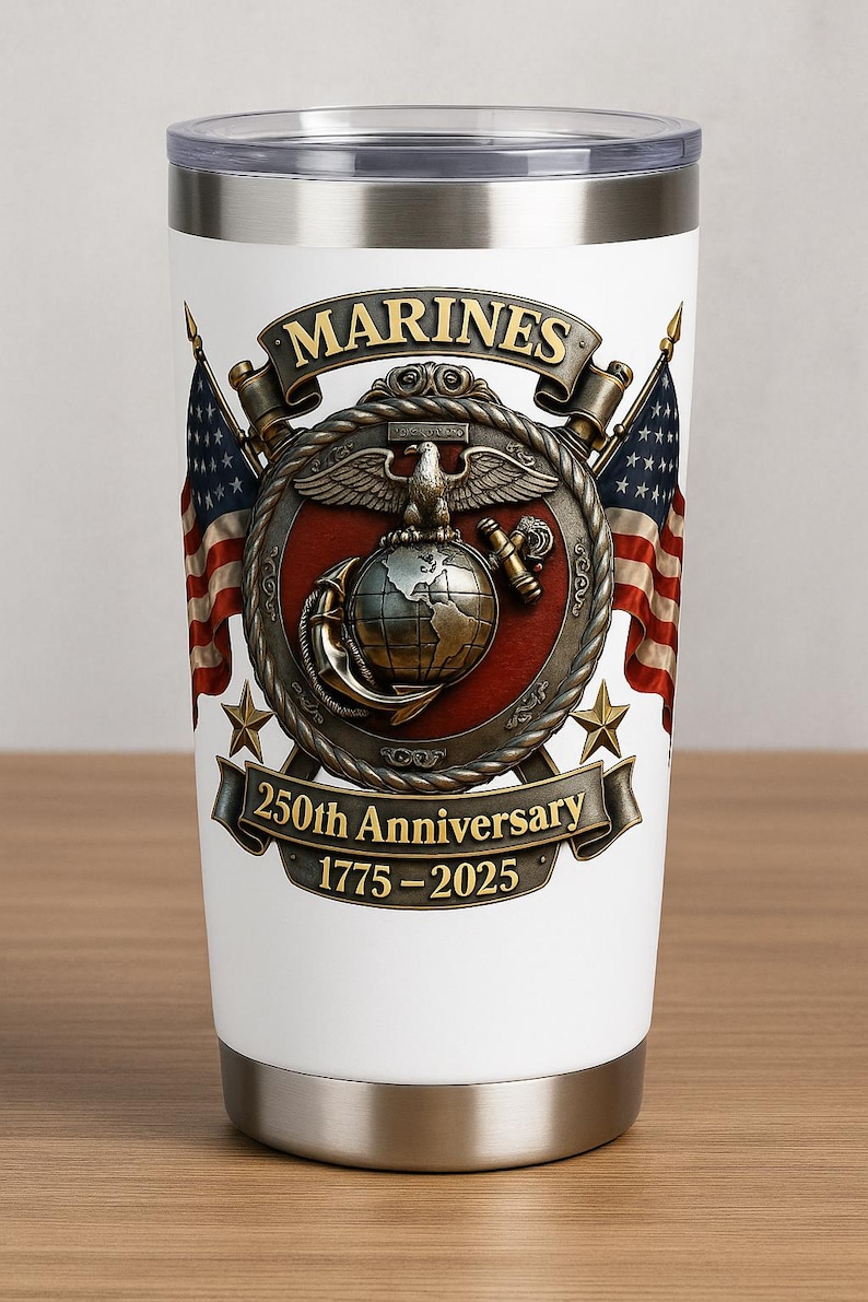 Marines 250th Anniversary Emblem • Patriotic Military Decor • 1775–2025 ...
