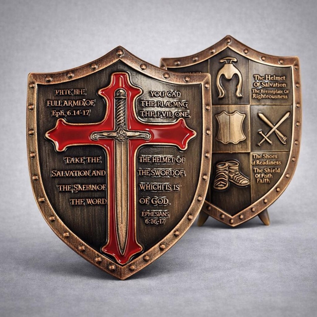 Armor of God Coin, Christian Gift, Religious Pocket Token Metal - Etsy