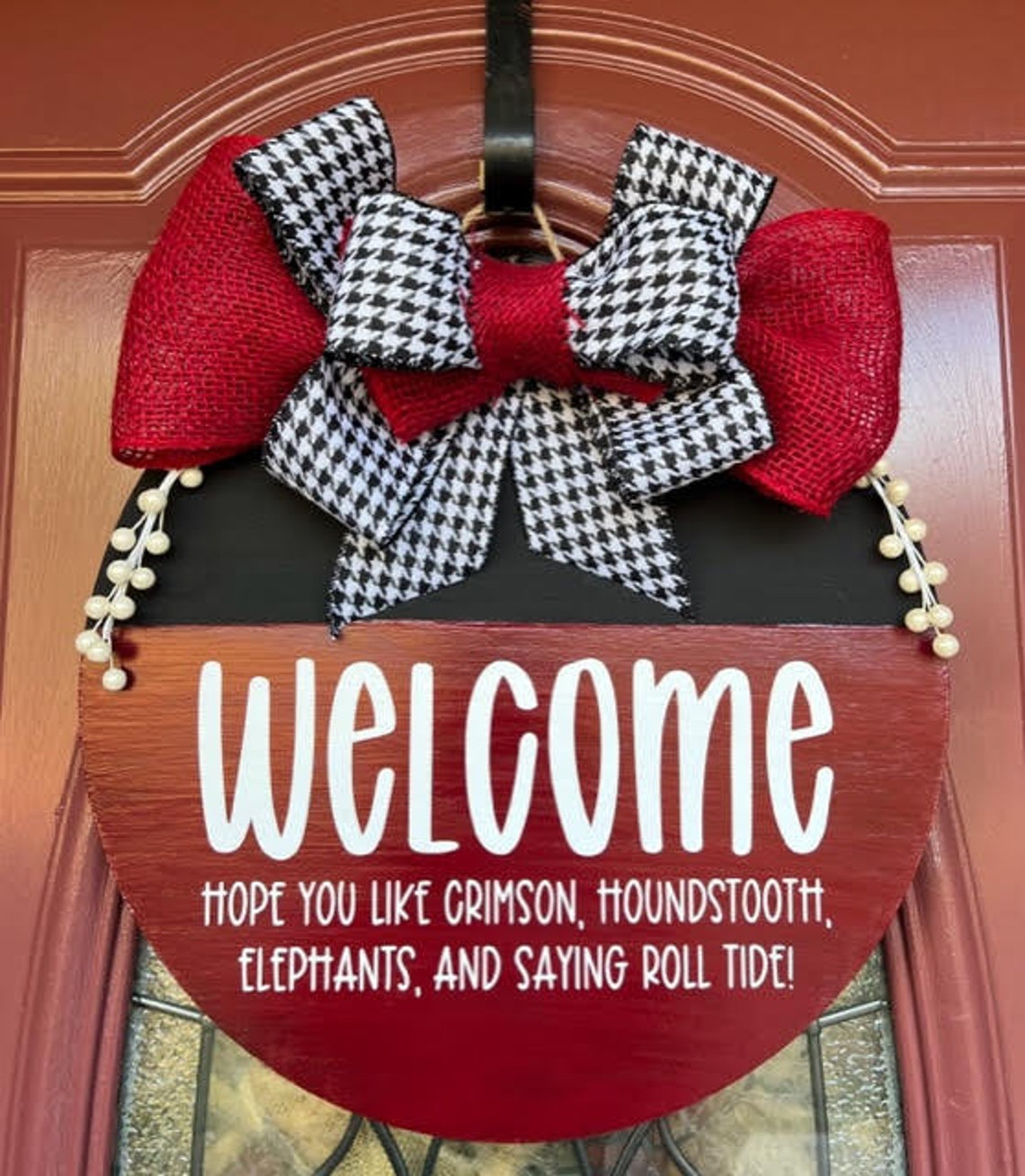 Alabama Crimson Tide Door Hanger With Funny Saying - Alabama Door ...