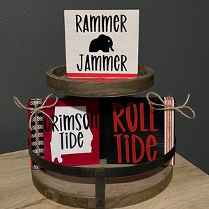 Alabama Tray Tabletop Decor Set - Alabama Crimson Tide Tabletop Decor ...